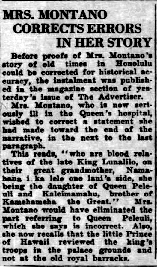 Mary Jane Fayerweather Montano story lost conclusion? 1894. | nupepa
